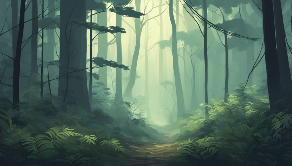60+ Misty Forest Illustration Backgrounds (Free Download) - Trails and ...