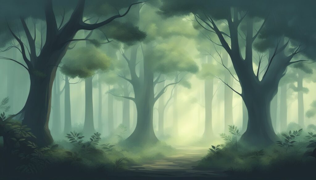 60+ Misty Forest Illustration Backgrounds (Free Download) - Trails and ...