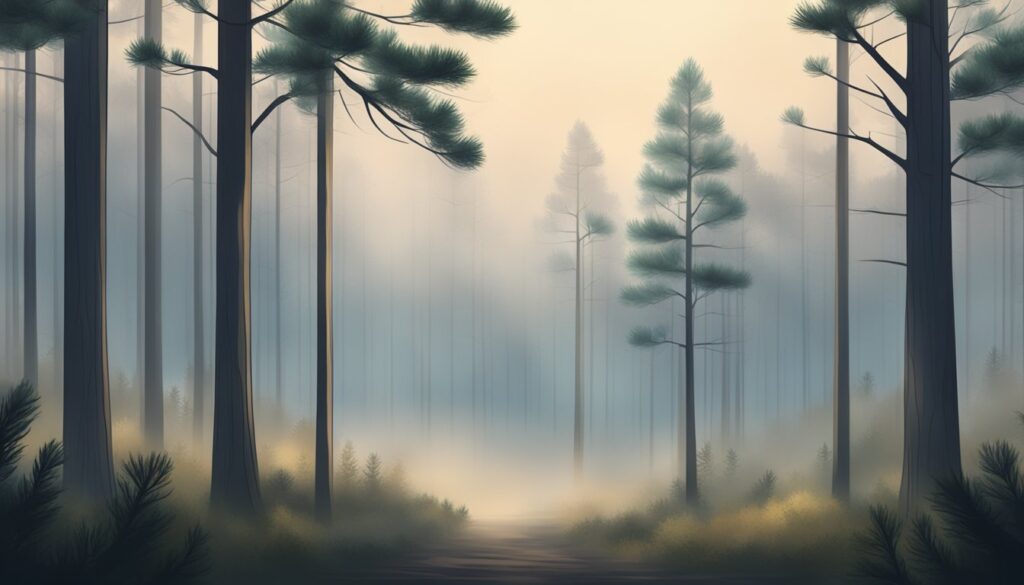 60+ Misty Forest Illustration Backgrounds (Free Download) - Trails and Freedom