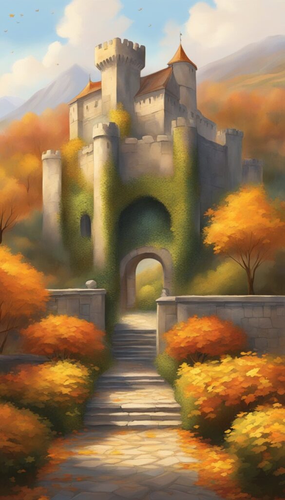 50+ Castle Garden Background Illustrations (Free Download) - Trails and ...