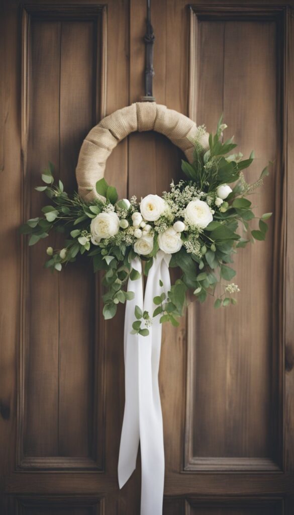50+ Wedding Wreath Ideas, Backgrounds, Illustrations (Free Download ...