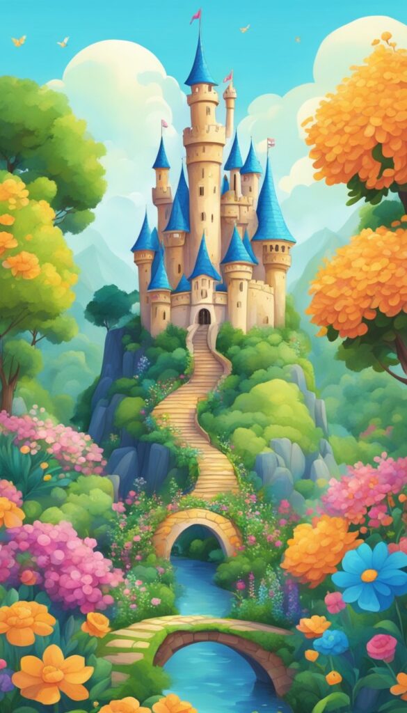 50+ Castle Garden Background Illustrations (Free Download) - Trails and ...