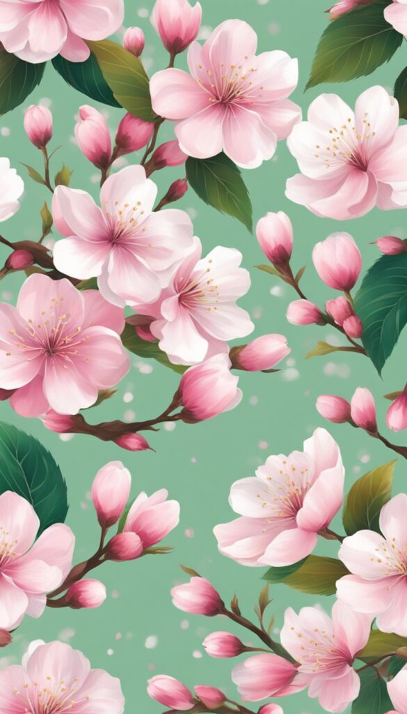 70+ Cherry Blossom Pattern Background Illustrations (Free Download ...