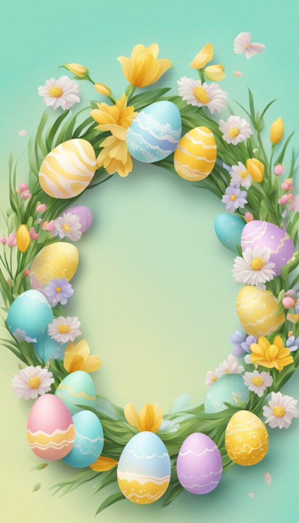 80+ Easter Wreath Ideas, Illustrations, Backgrounds (Free Download ...