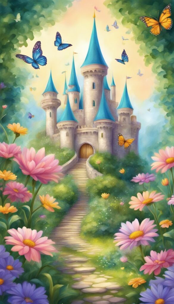 50+ Castle Garden Background Illustrations (Free Download) - Trails and ...