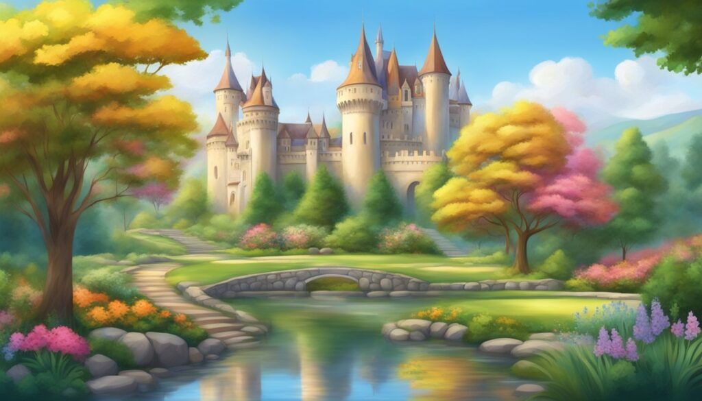 50+ Castle Garden Background Illustrations (Free Download) - Trails and ...