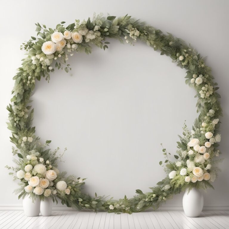 50+ Wedding Wreath Ideas, Backgrounds, Illustrations (Free Download ...
