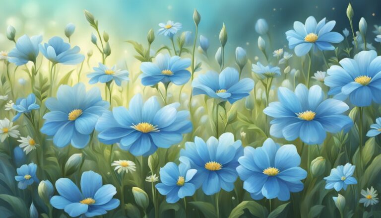 60+ Blue Flowers Illustration Backgrounds (Free Download) - Trails and ...