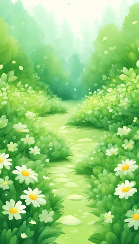 70+ Green Flowers Illustration Backgrounds (Free Download) - Trails and ...