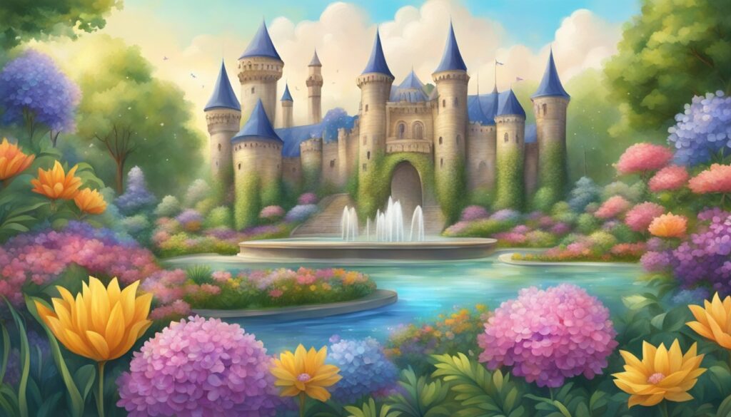 50+ Castle Garden Background Illustrations (Free Download) - Trails and ...