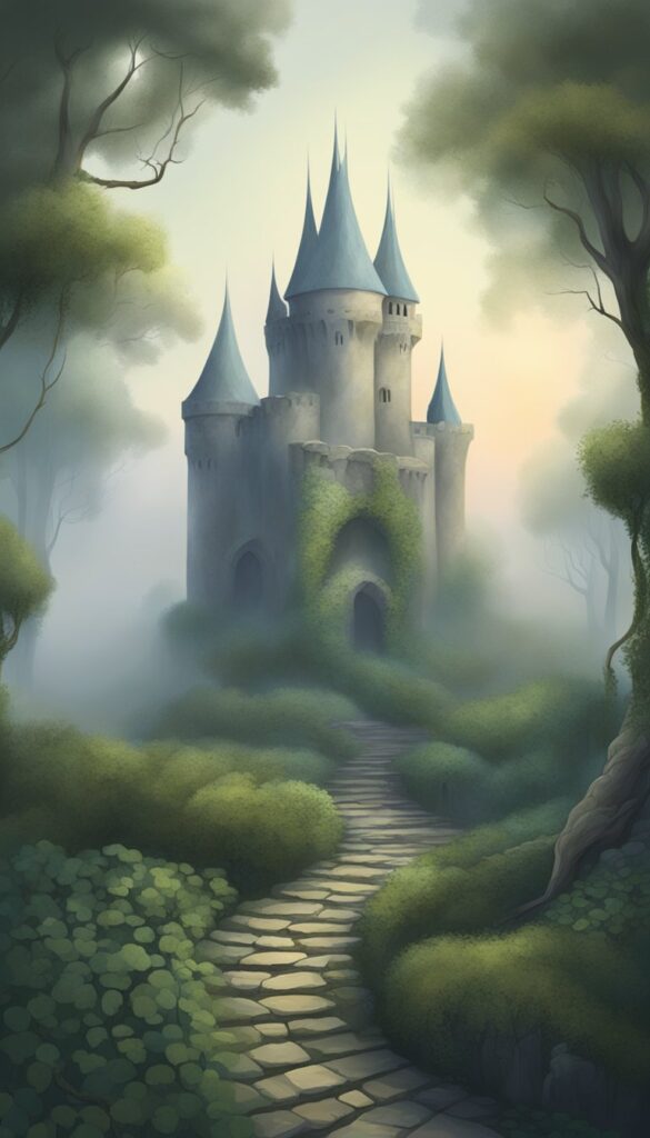 50+ Castle Garden Background Illustrations (Free Download) - Trails and ...