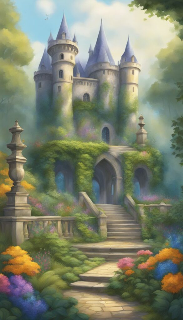 50+ Castle Garden Background Illustrations (Free Download) - Trails and ...
