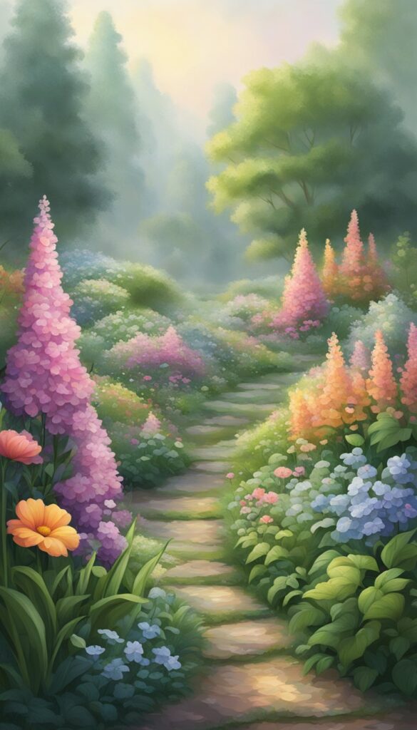 50+ Flower Garden Aesthetic Backgrounds, Ideas, Illustrations (Free ...