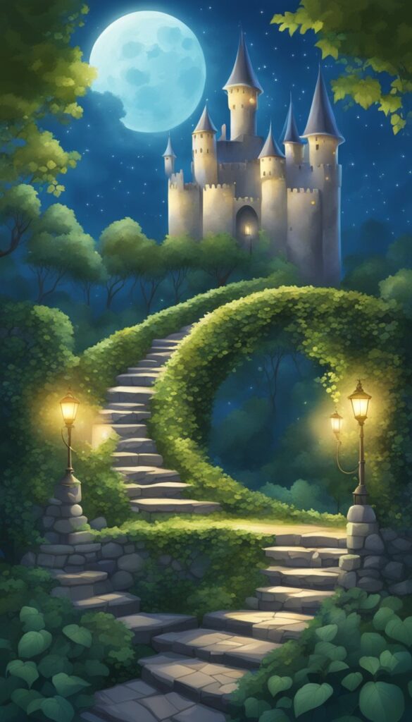 50+ Castle Garden Background Illustrations (Free Download) - Trails and ...