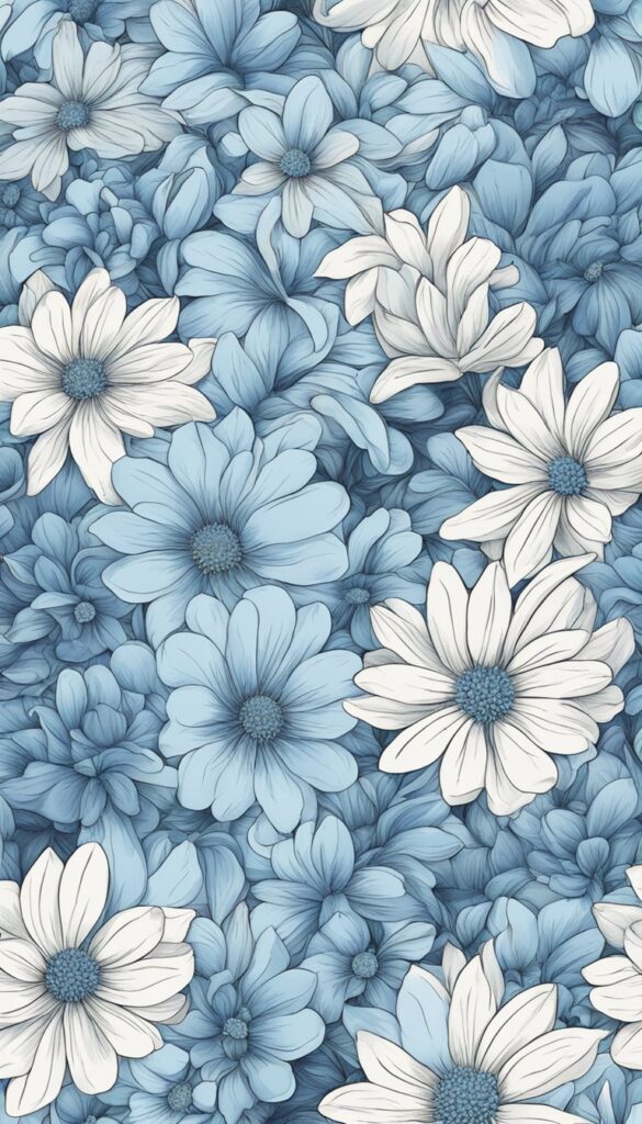 60+ Blue Flowers Illustration Backgrounds (Free Download) - Trails and ...