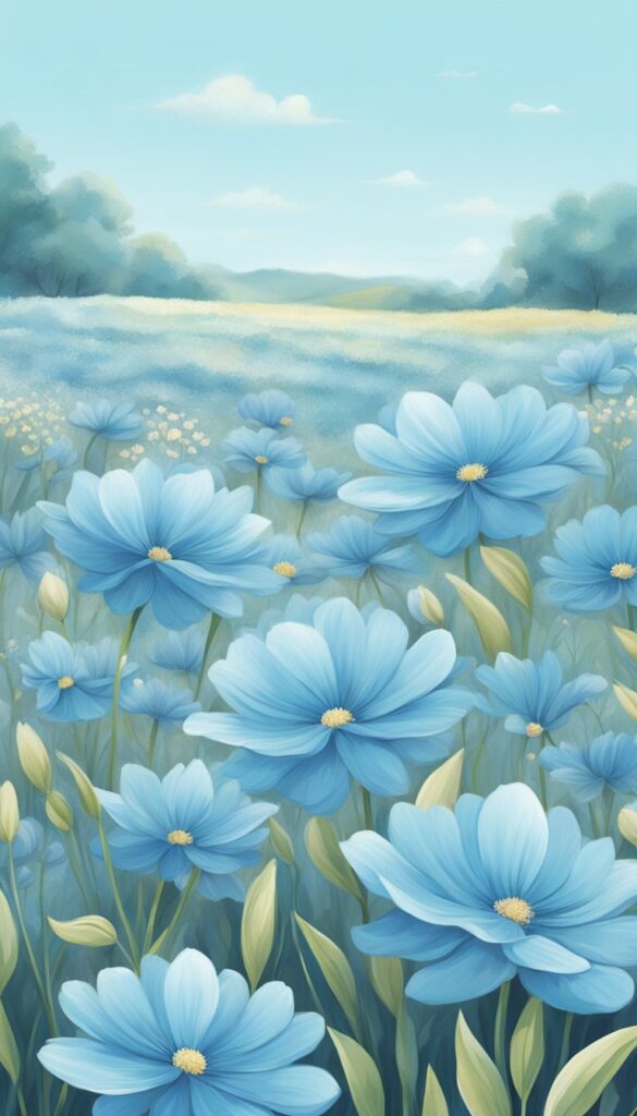 60+ Blue Flowers Illustration Backgrounds (Free Download) - Trails and ...