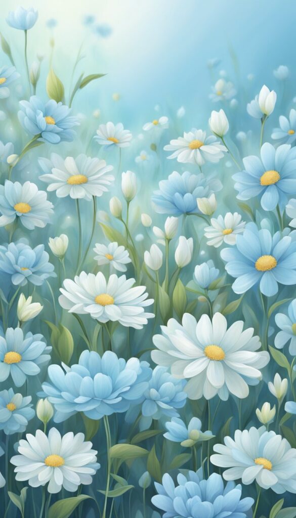 60+ Blue Flowers Illustration Backgrounds (Free Download) - Trails and ...