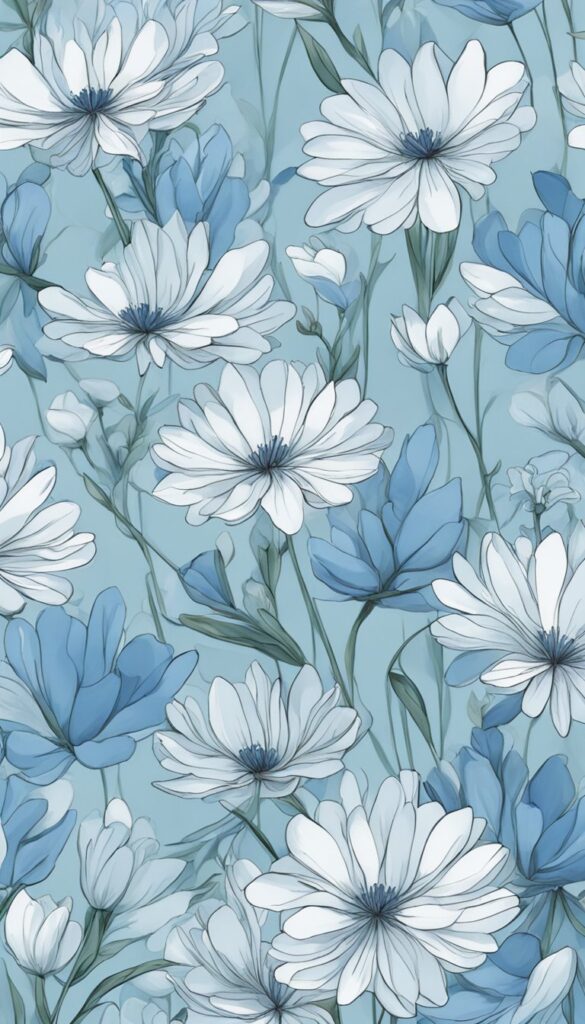 60+ Blue Flowers Illustration Backgrounds (Free Download) - Trails and ...