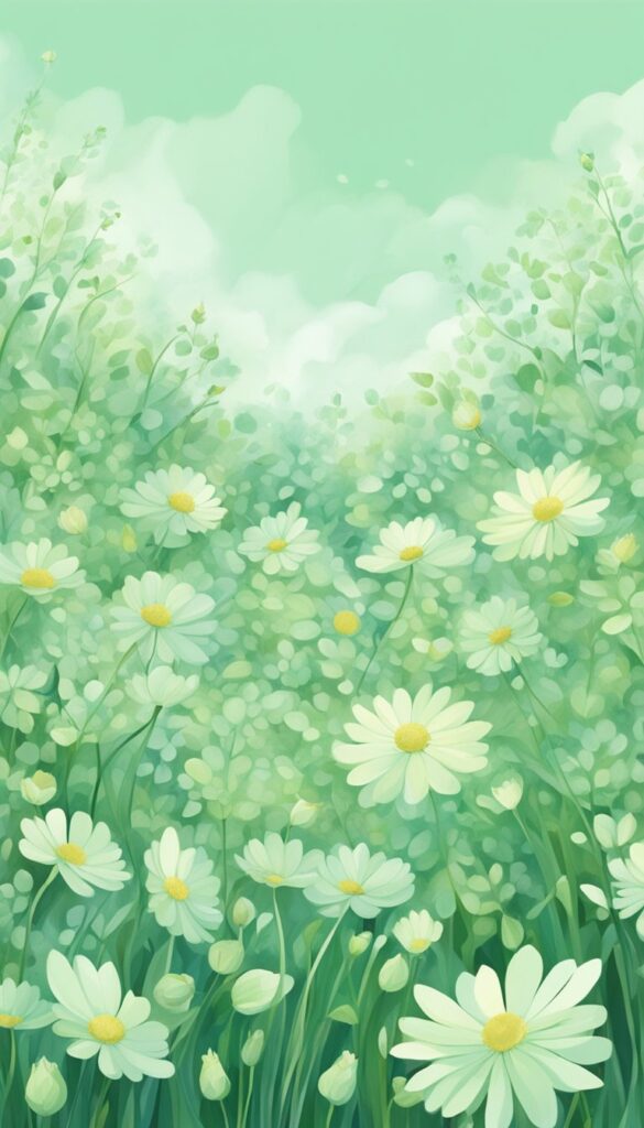 70+ Green Flowers Illustration Backgrounds (Free Download) - Trails and ...