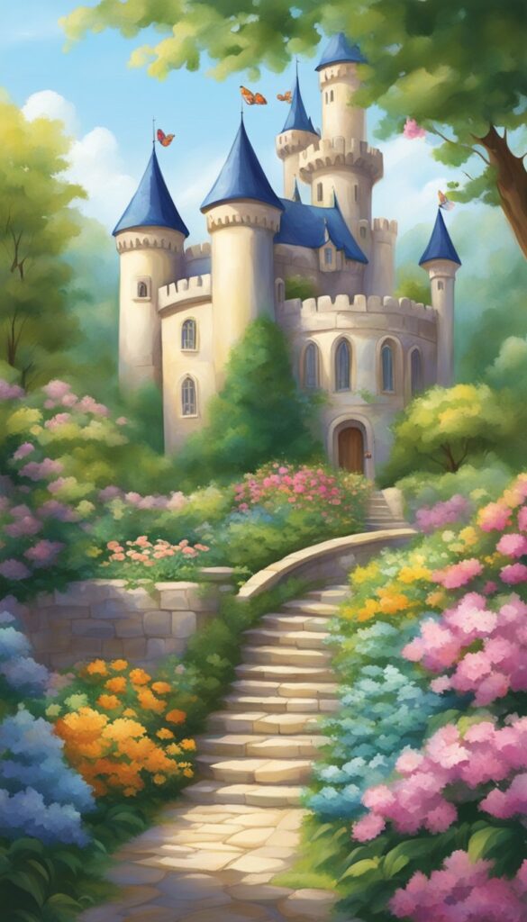 50+ Castle Garden Background Illustrations (Free Download) - Trails and ...