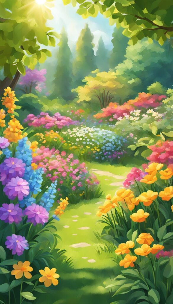 50+ Flower Garden Aesthetic Backgrounds, Ideas, Illustrations (Free ...