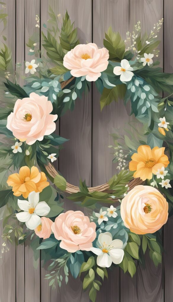 50+ Wedding Wreath Ideas, Backgrounds, Illustrations (Free Download ...