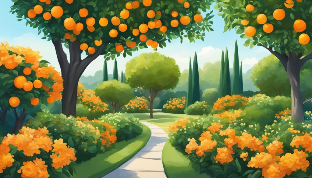 50+ Orange Fruit Tree Garden Illustration Backgrounds (Free, High-Res ...