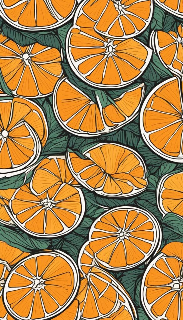 30+ Orange Fruit Pattern Background Illustrations (Free, High-Res ...