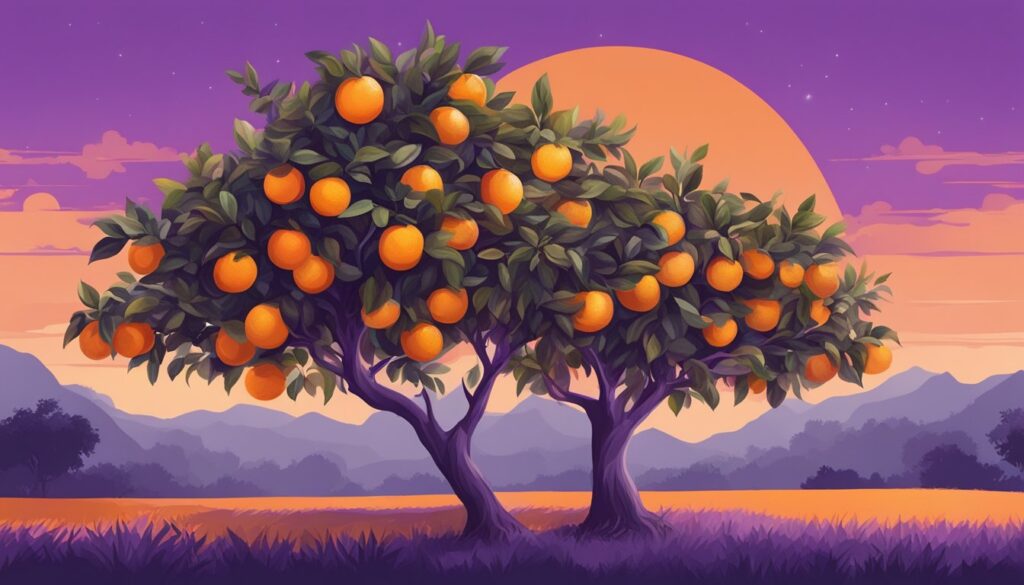 50+ Orange Fruit Tree Garden Illustration Backgrounds (Free, High-Res ...