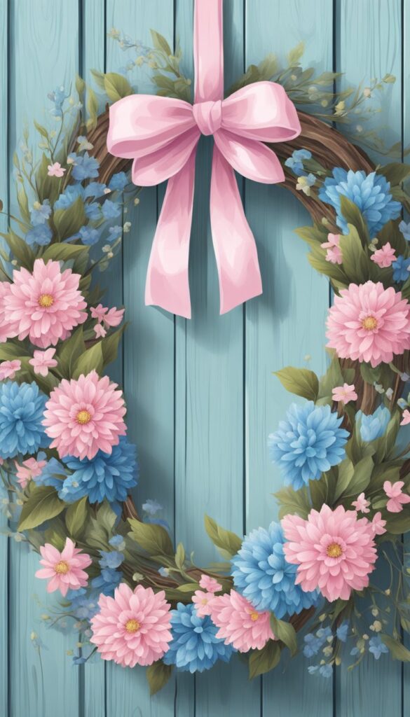 70+ Spring Wreath Illustration Ideas (Free, High-Res) - Trails and Freedom
