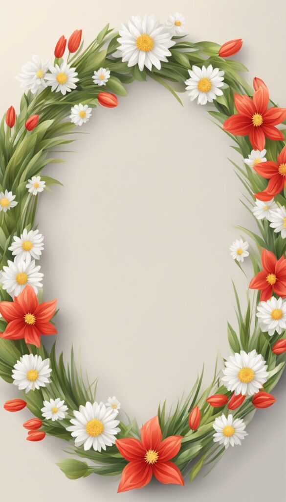 70+ Spring Wreath Illustration Ideas (Free, High-Res) - Trails and Freedom