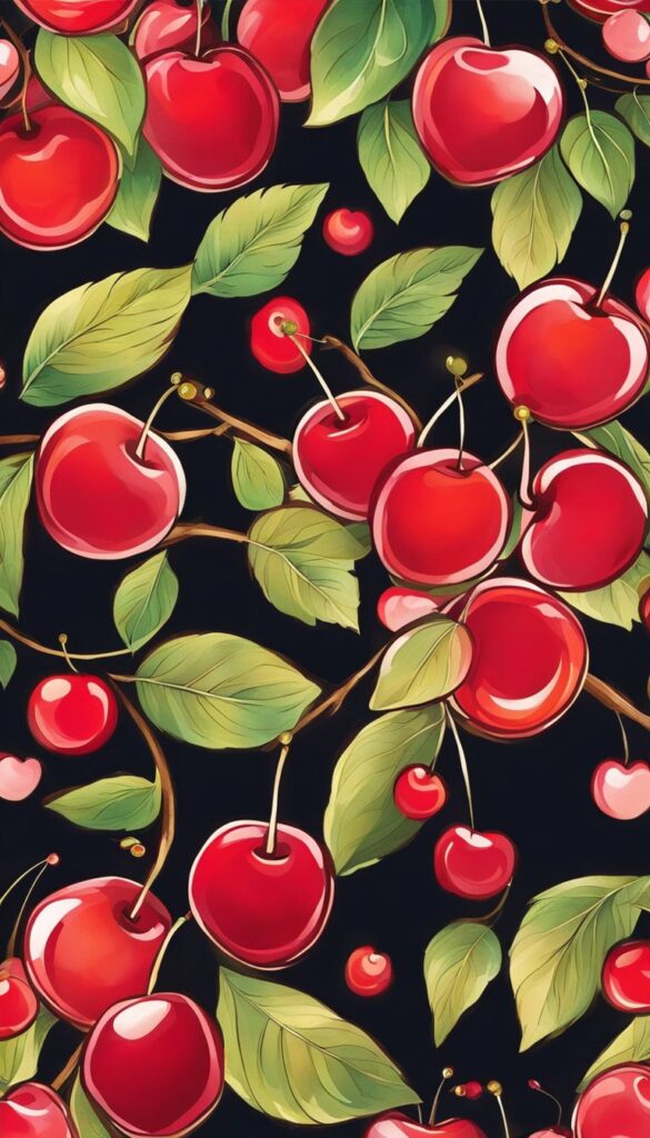 40+ Cherry Fruit Patterns, Backgrounds, Wallpapers, Illustrations (Free ...