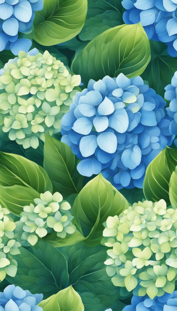 50+ Hydrangea Flower Pattern Background Illustrations (Free Download ...
