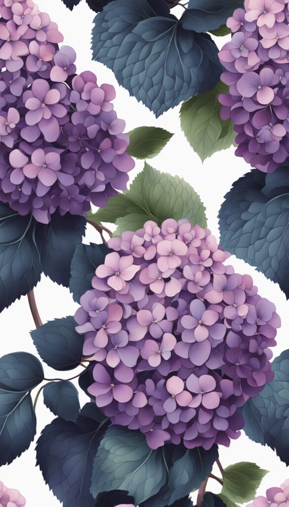 50+ Hydrangea Flower Pattern Background Illustrations (Free Download ...