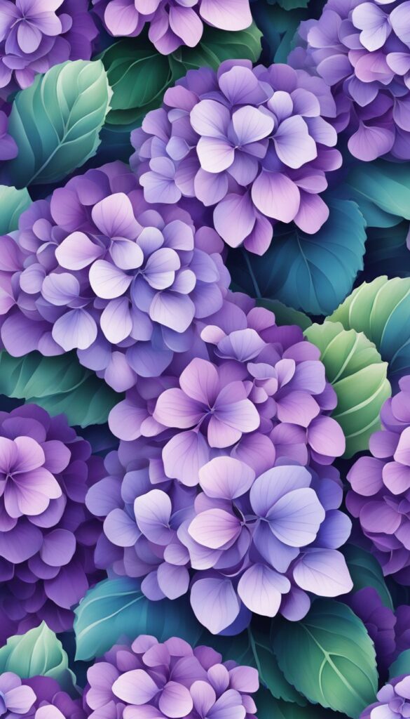50+ Hydrangea Flower Pattern Background Illustrations (Free Download ...