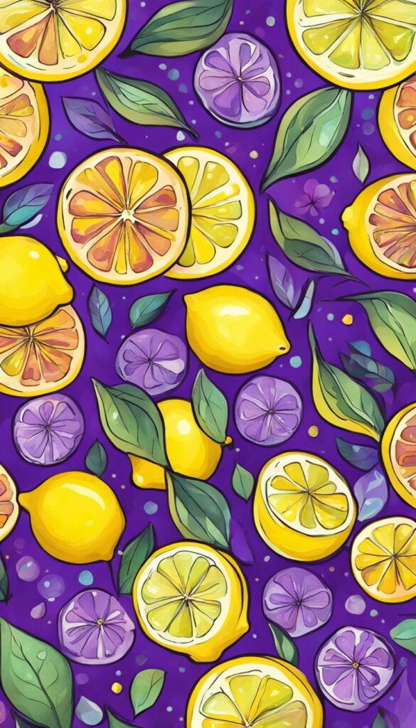 40+ Lemon Pattern Background Illustrations (Free Download) - Trails and ...