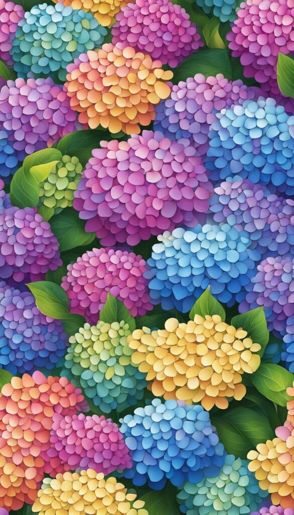 50+ Hydrangea Flower Pattern Background Illustrations (Free Download ...