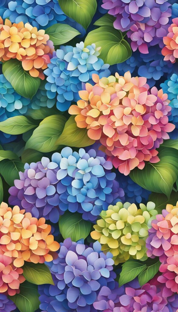 50+ Hydrangea Flower Pattern Background Illustrations (Free Download ...