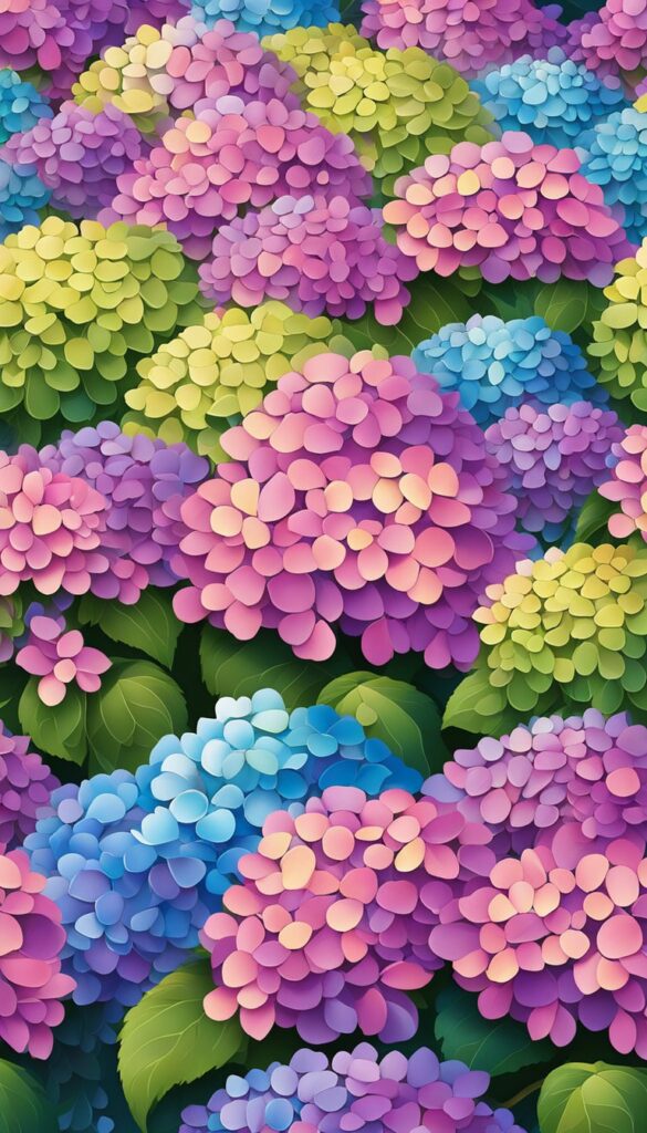 50+ Hydrangea Flower Pattern Background Illustrations (Free Download ...
