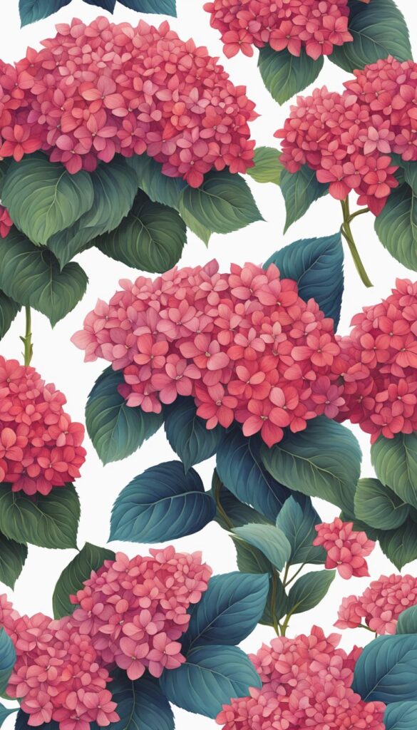 50+ Hydrangea Flower Pattern Background Illustrations (Free Download ...