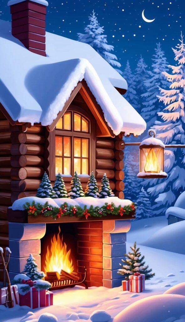 15 Cozy Christmas Fireplace Phone Wallpapers and Backgrounds (High-Res ...