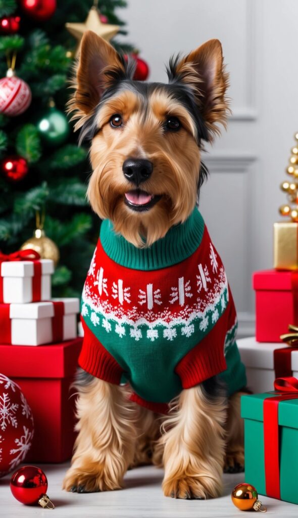 20 Cute Christmas Dog Backgrounds, Phone Wallpapers, Illustrations ...