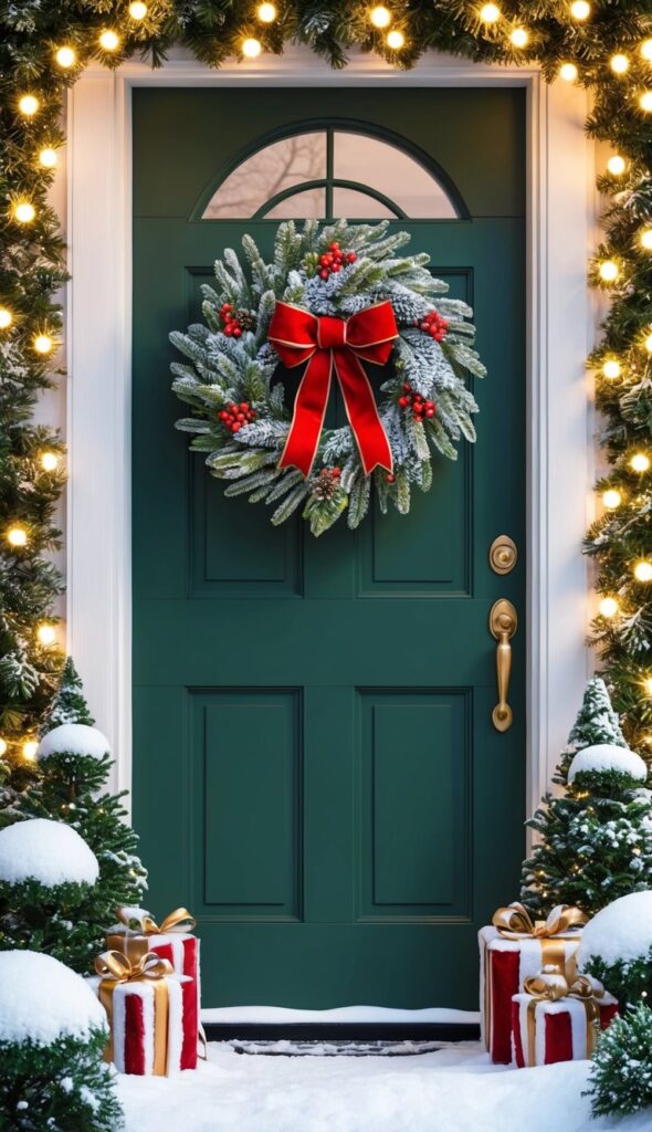 40+ Christmas Door Wreath Ideas and Illustrations to Inspire Your ...