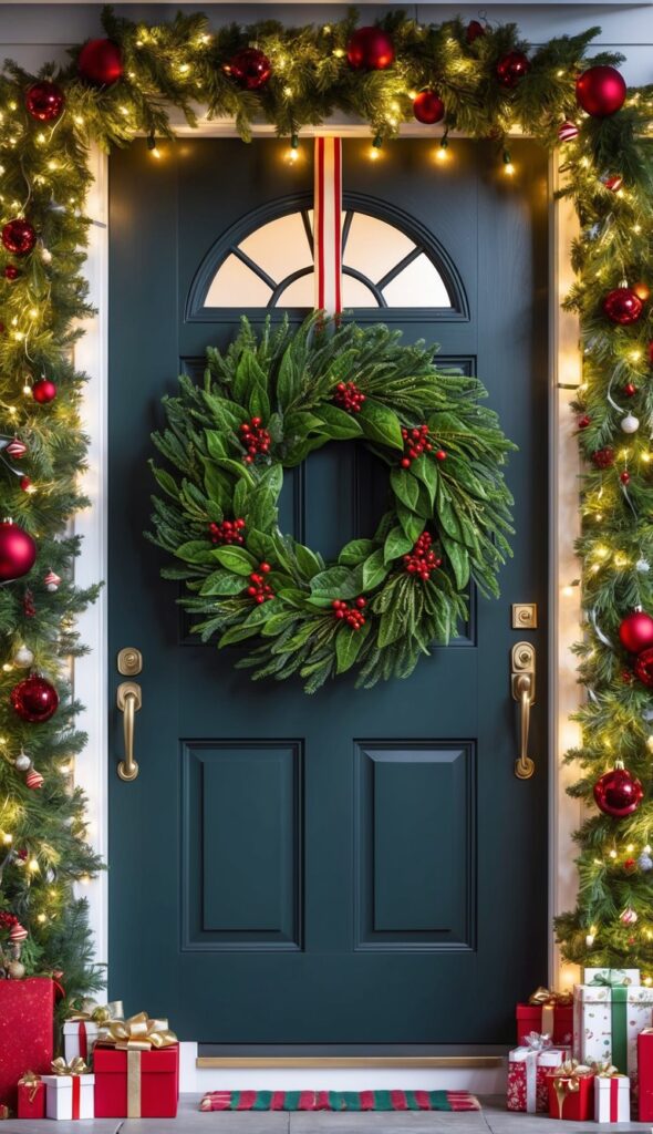 40+ Christmas Door Wreath Ideas and Illustrations to Inspire Your ...